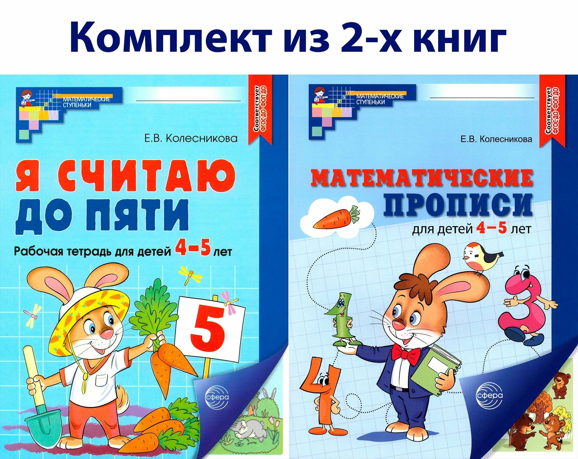 Математика для детей 4-5 лет. Рабочая тетрадь + пропись