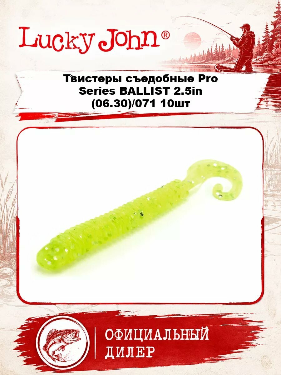 Твистеры съедобные LJ Pro Series BALLIST 2.5in (06.30)/071 10шт.