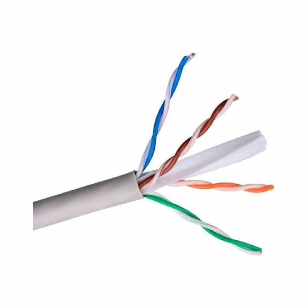 Кабель UTP ExeGate 4 пары категории 6 медь, 23AWG, бухта 305м, серый PVC 281813 — фото 1