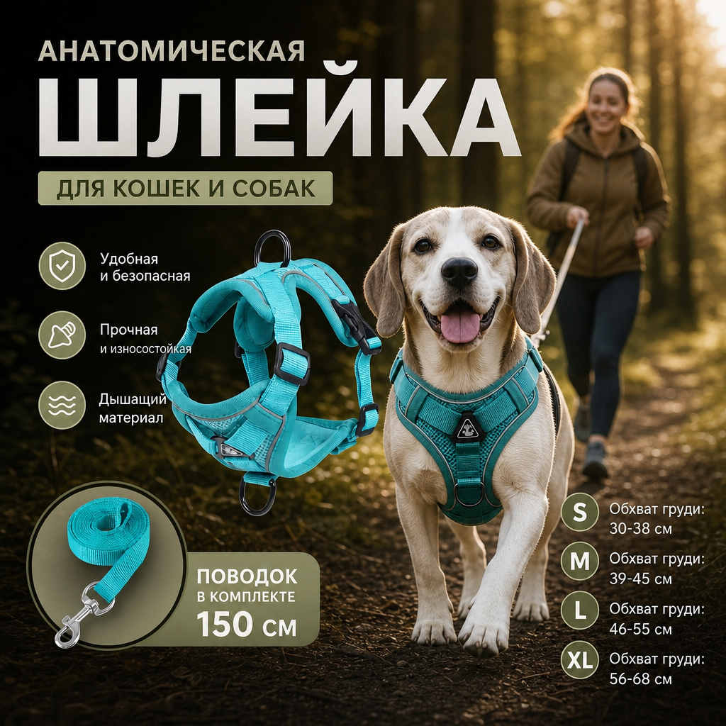 Регулируемая шлейка для кошек и собак, регулируемый, комфортный, безопасный, эргономичный дизайн, дышащий материал, для прогулок
