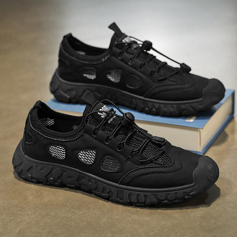 JYL Ботинки мужские Лето Ходьба Прочность Дышащая сетка/22607 black
