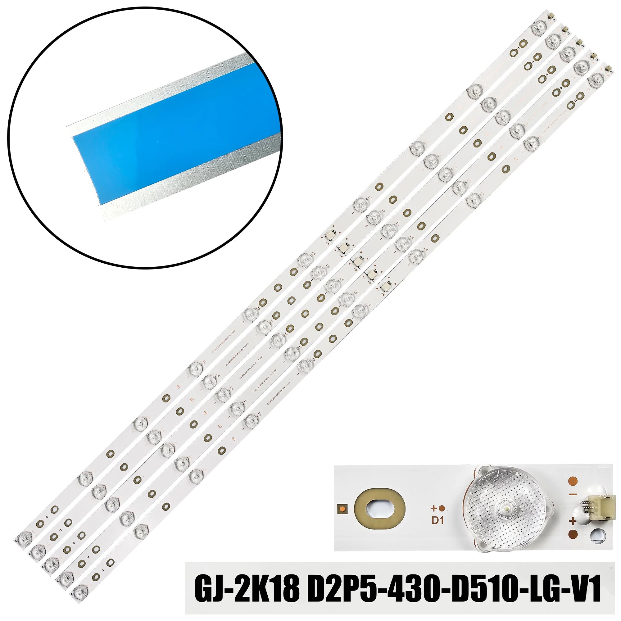 Светодиодная лента подсветки для 43LK500PLA 43LK5000PLA TPT430H3-GHBN10. K GJ-2K18 D2P5-430-D510-LG-V1