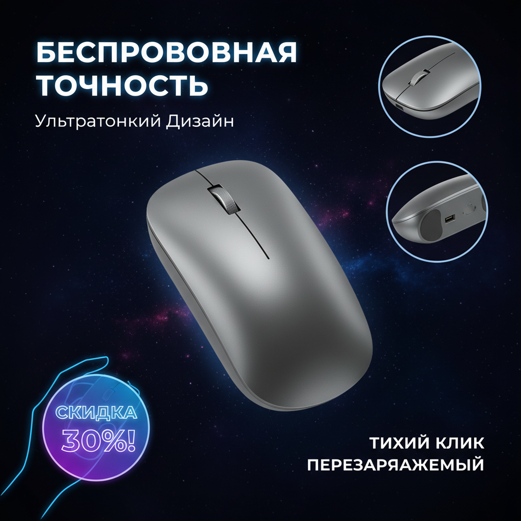 Huawei Bluetooth Mouse (2-е поколение) Youth Edition CD23SE, беспроводная мышь, мышь для настольного компьютера/ноутбука