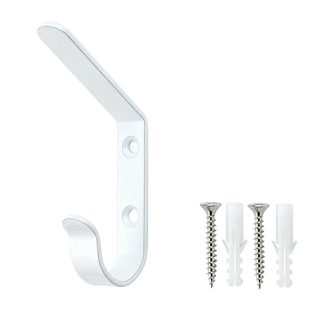 Metal Wall Hook Cold Rolled Steel Coat Hook with Anchors and Screws, Indoor for Closet Bathroom Use
