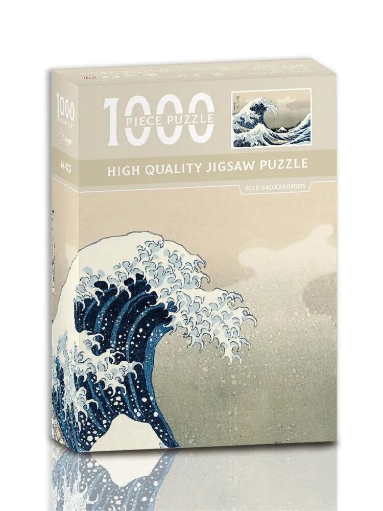 Пазл Premium 1000 элементов, "Большая волна в Канагаве", 38x26 см, Бумага