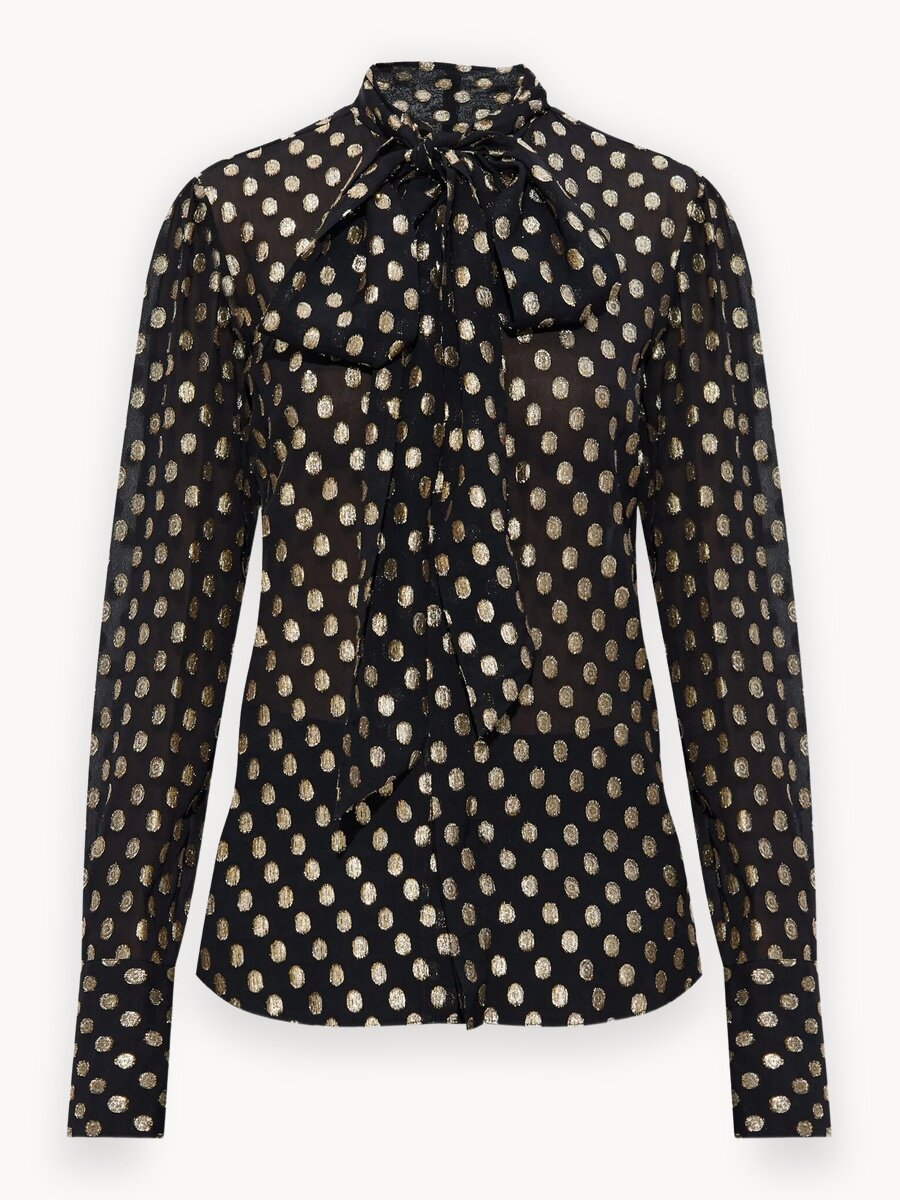 Рубашка Polka-dot tie shirt