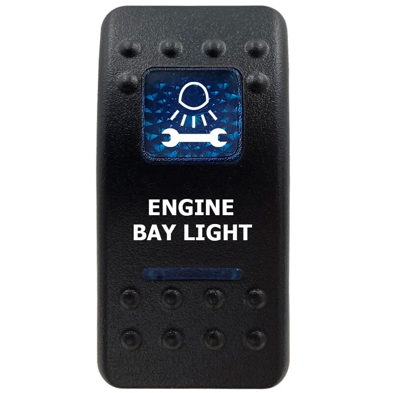 12 В морской кулисный переключатель SPST/ON OFF, DPDT/(ON) OFF (ON) Синяя ENGINE BAY LIGHT