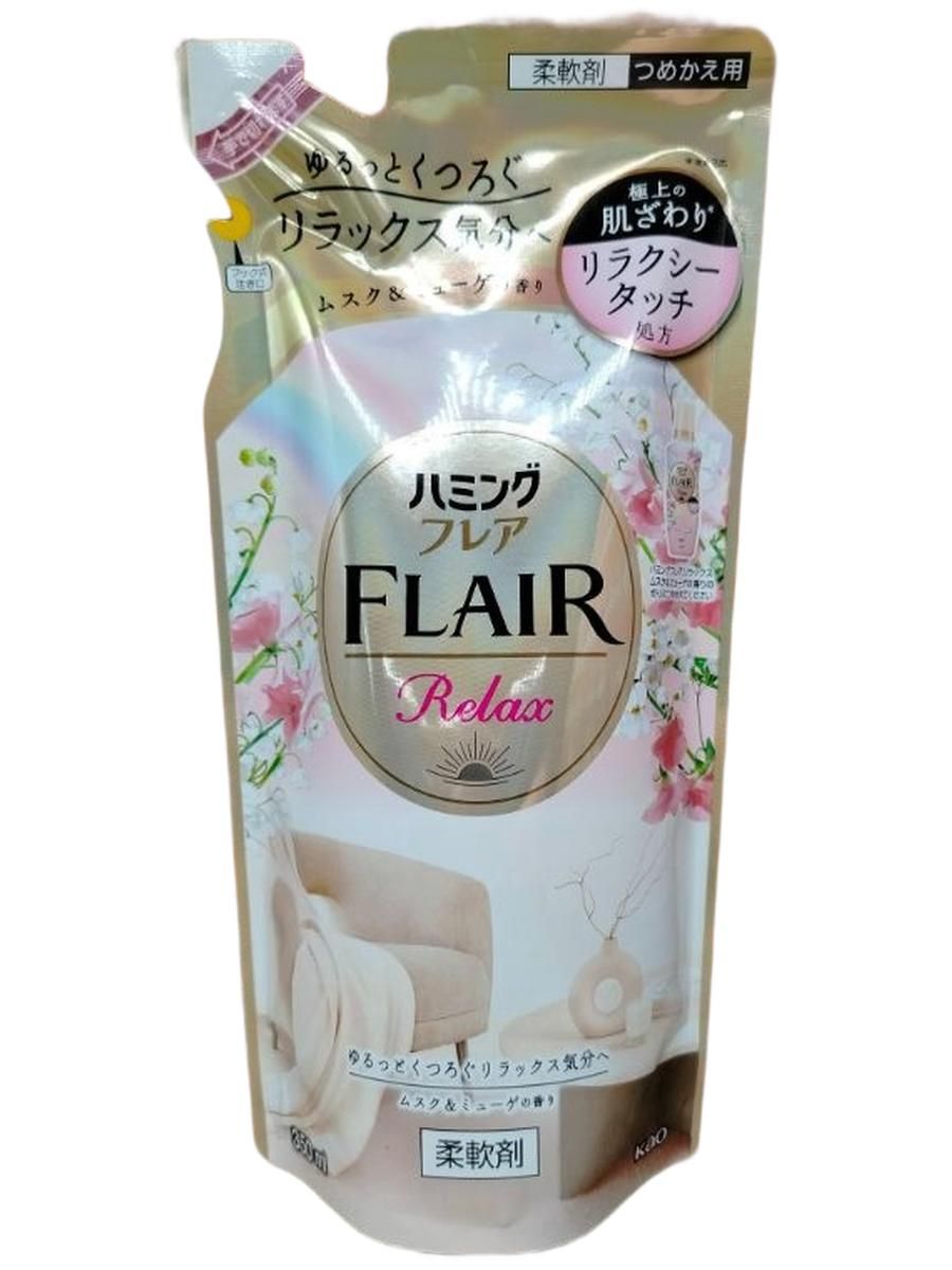 Kao Flair Relax Кондиционер для белья концентрированный Мускус и ландыш, 350 мл запасной блок