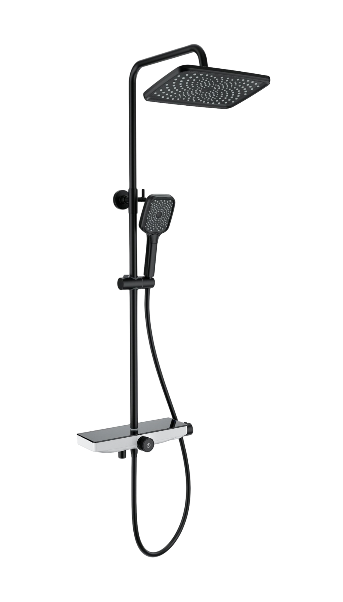 Душевая стойка Wonzon & Woghand WW-B3098-A-MB со смесителем, с термостатом, матовая черная