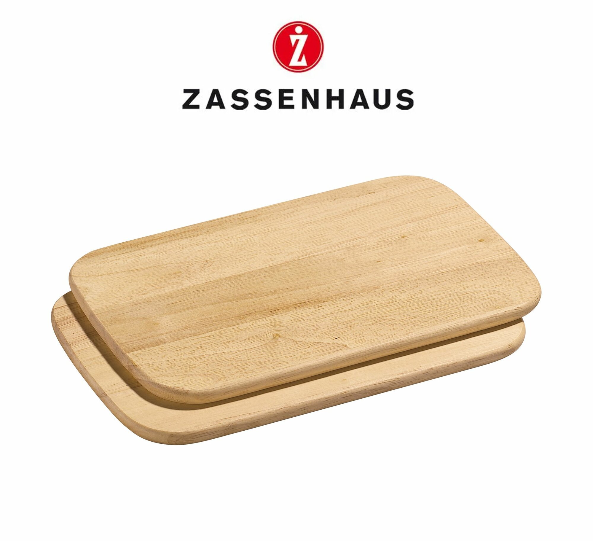 Доска разделочная Zassenhaus, набор 2 шт, 26х17x1 см. (каучуковое дерево)