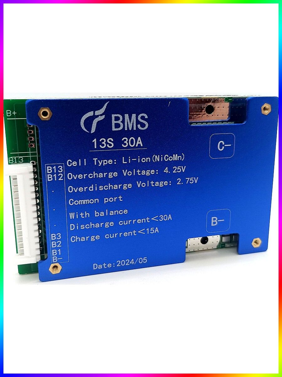 Плата защиты литиевой батареи li-ion 48V BMS 13S-30A с балансиром напряжения