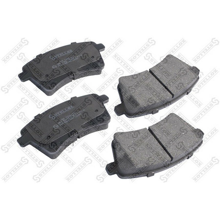 STELLOX 000060BSX 000 060B-SX колодки дисковые передние! с антискрип. пластинами\ Renault Kangoo 1.6/1.5DCi 08>