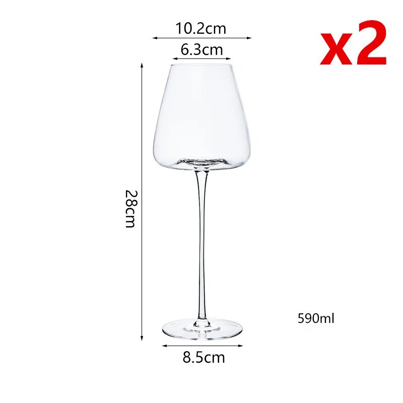 2 шт. хрустальные бокалы для вина loveyalty 2 Pcs 590ml