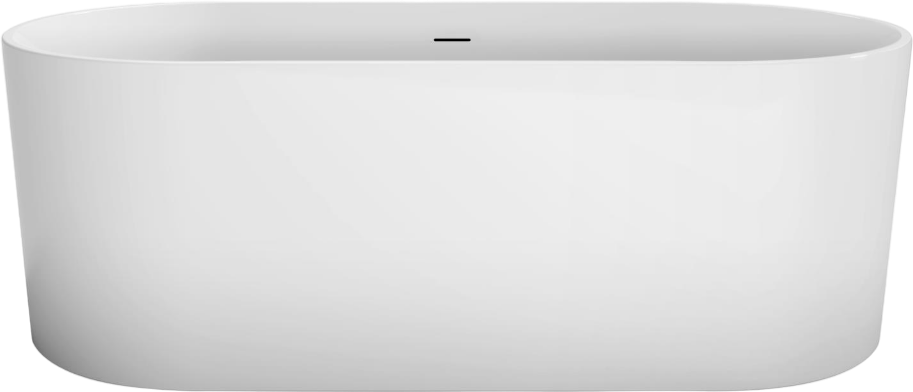 Акриловая ванна BelBagno BB705-1700-800 170x80 см, отдельностоящая, белая, овальная, на ножках, со сливом-переливом, с донным клапаном