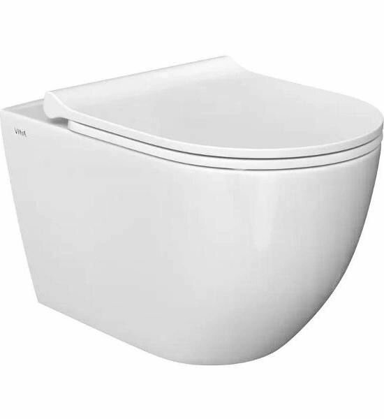 Подвесной унитаз VitrA Aura 7510B003-6077 с сиденьем микролифт безободковый SmoothFlush с антибактериальным покрытием Hygiene