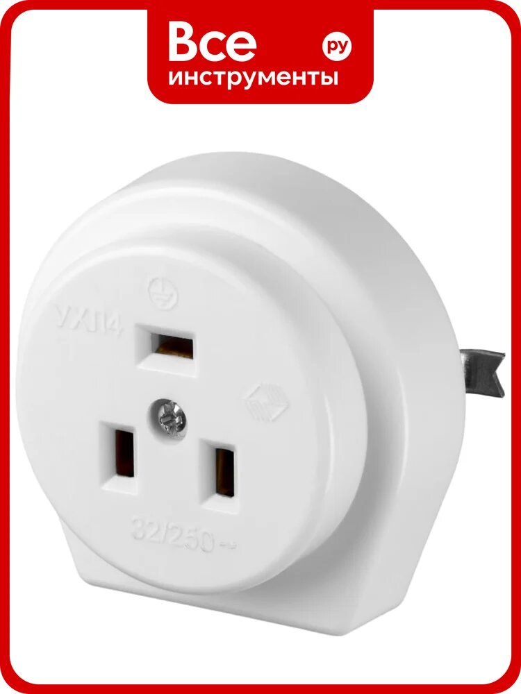 Розетка TDM ELECTRIC 32А 250В 2Р+РЕ СУ белая SQ1812-0006