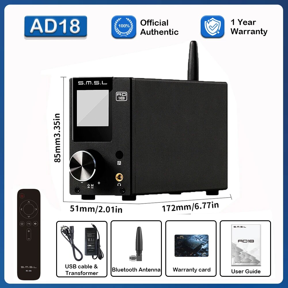 SMSL AD18 Цифровой усилитель 80Вт*2