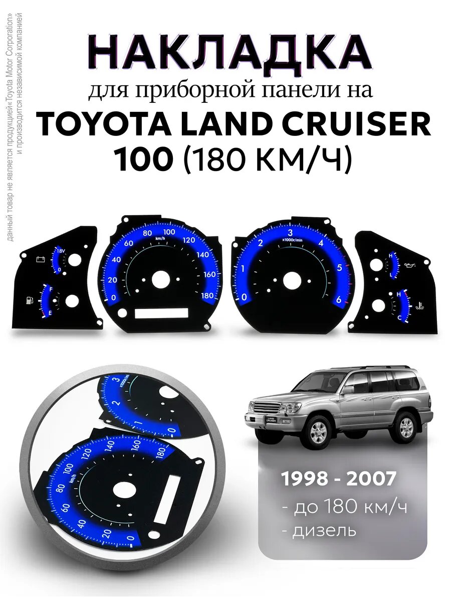 Тюнинг Шкалы Накладка щитка приборов Toyota Land Cruiser 100
