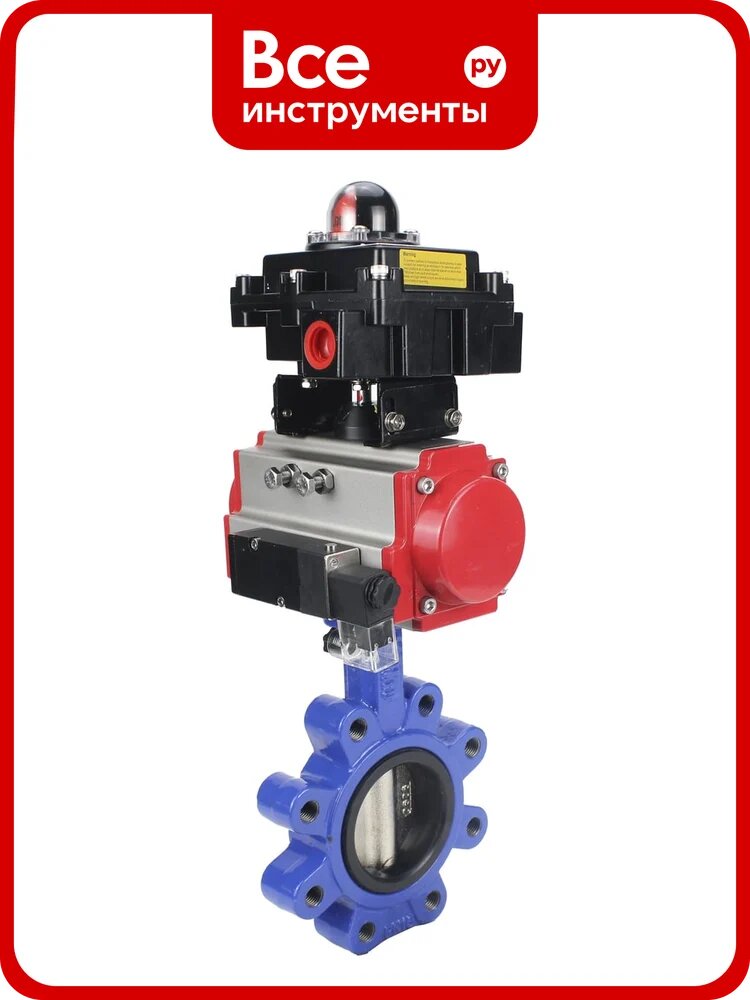 Затвор DN-ru QT450-QT450-EPDM-2W-Fb-H Ду150 Ру16 LUG пн. привод, пн. распределитель, БКВ D050-52306