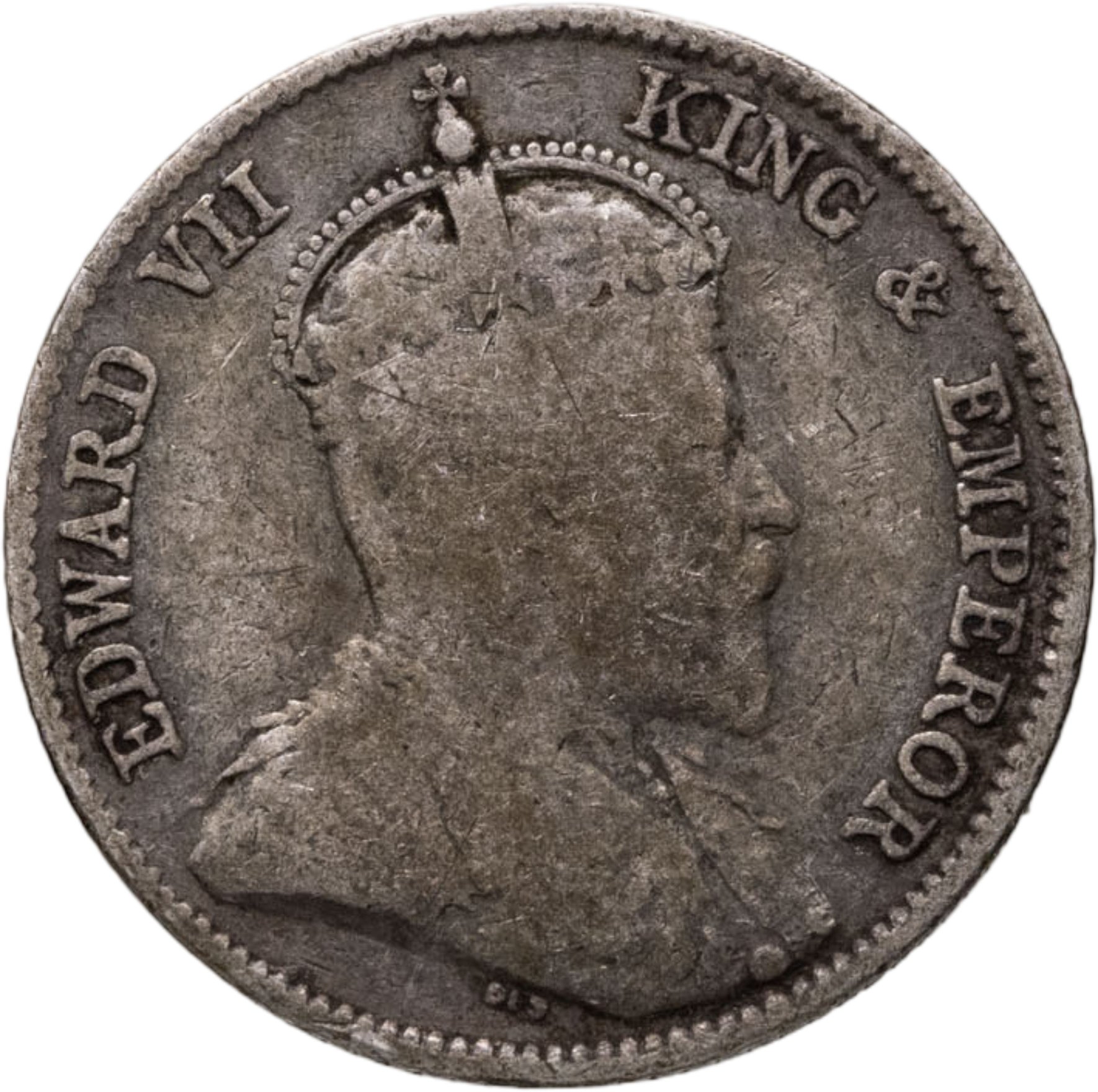 Гонконг 10 центов cents 1902, Серебро 800, в сохранности VF