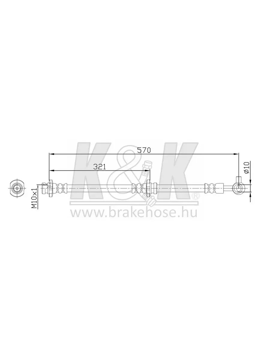 Шланг тормозной Nissan Murano Z50 3.5 арт K&K
