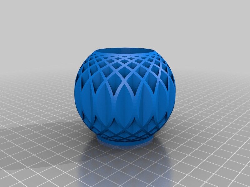 Ваза декоративная дизайнерская, 3D-печать, 3DOPRU арт. VASE-TV-77127