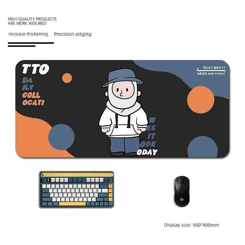 Игровой коврик для мыши 800x300 мм, толщина 4 мм для использования на компьютерном столе