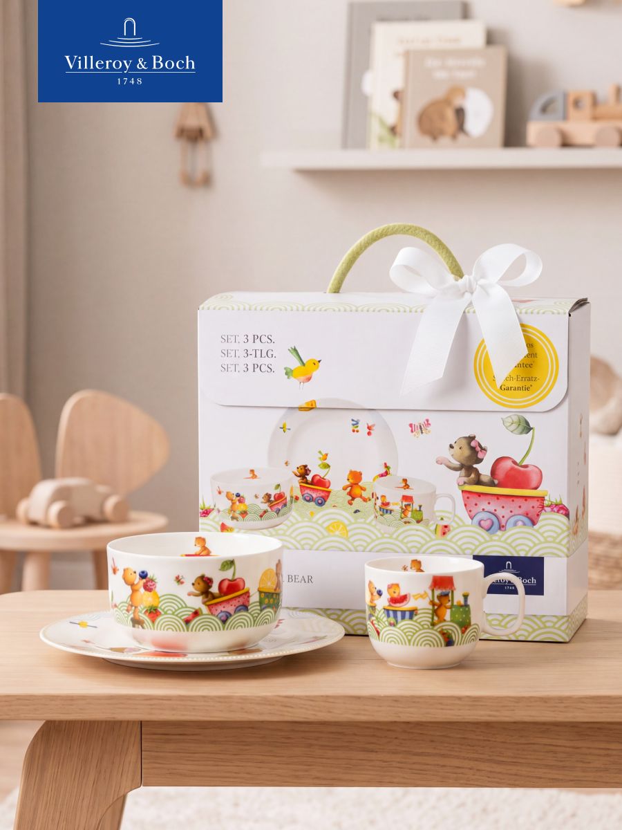 Набор детской посуды из 3-х предметов Hungry Bear, Villeroy & Boch, Премиум-Фарфор