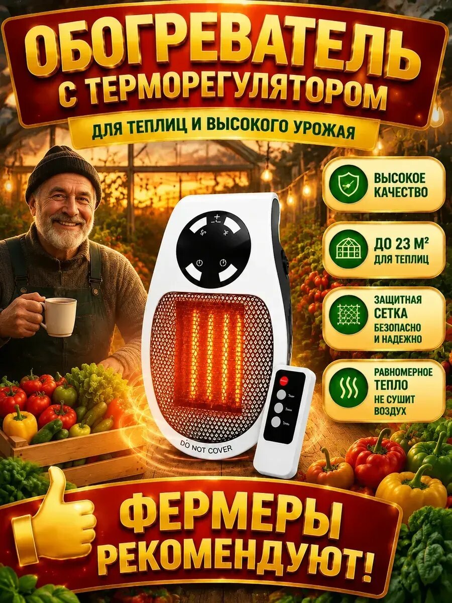 Теплэко обогреватель кварцевый для растений безопасный