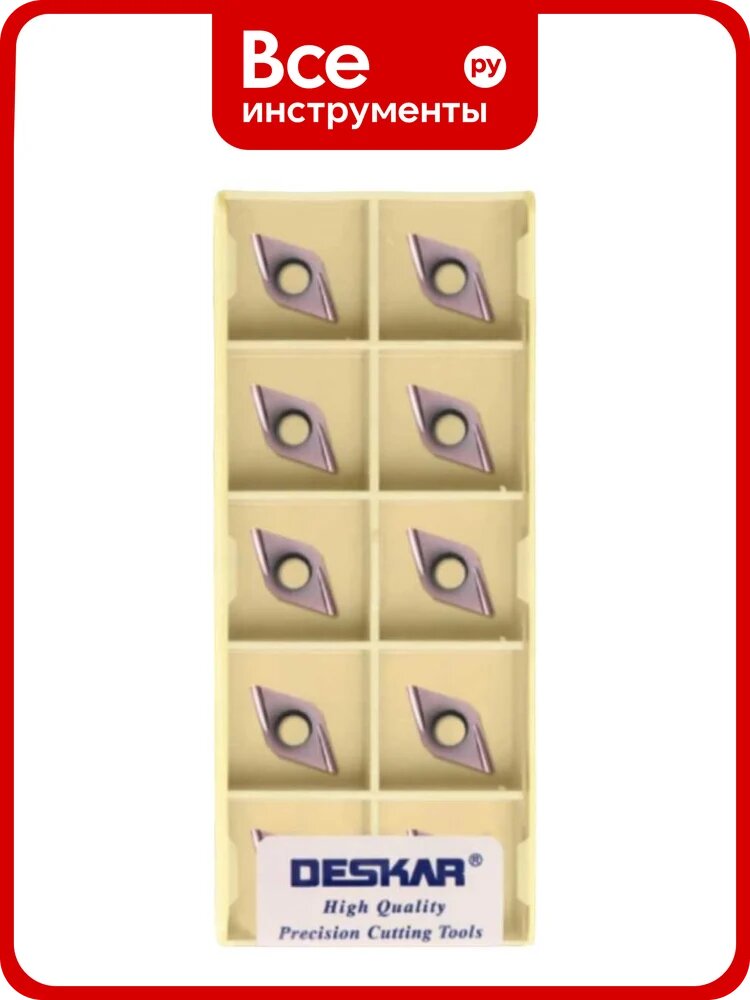 Пластина для точения DESKAR DCGT070204L-F LF6018 10 шт 00-00051971