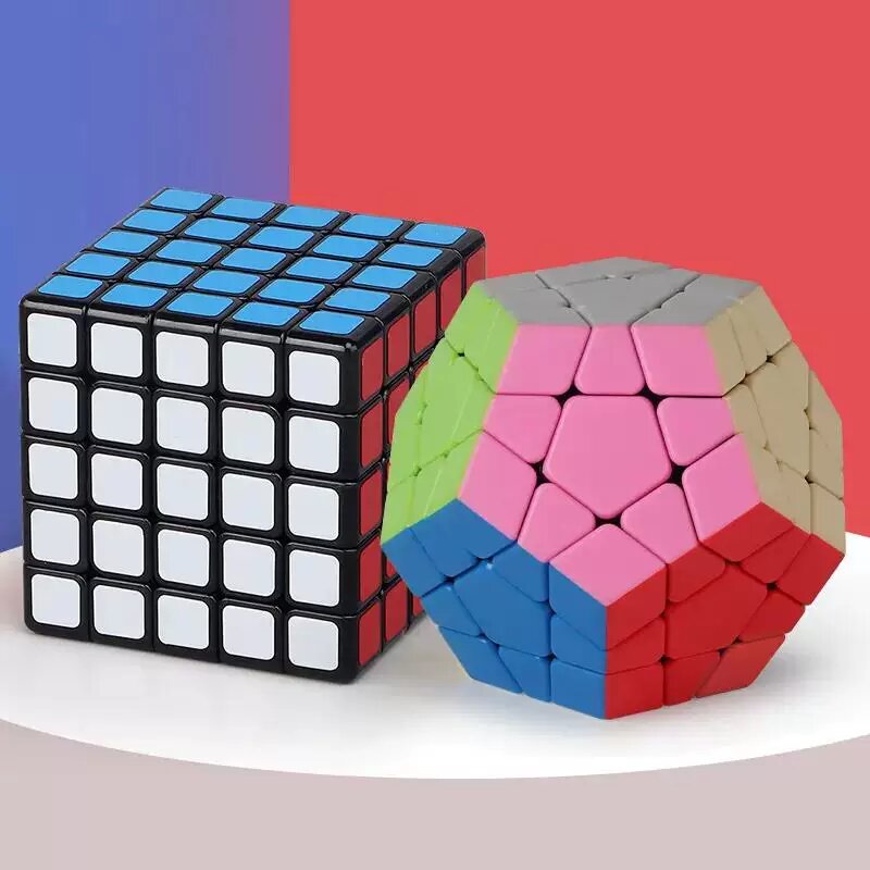 5x5 Скоростной Кубик Черный + Пазл Мегаминкс, Гладкое Вращение для Скоростного Решения