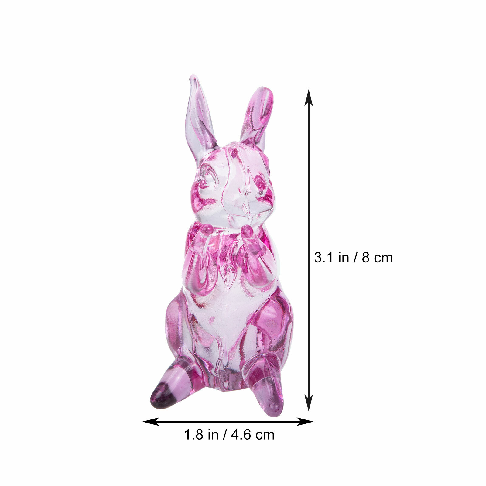 Кристальная Статуэтка Кролика Оригинальное Украшение Дома 8X4 6Cm
