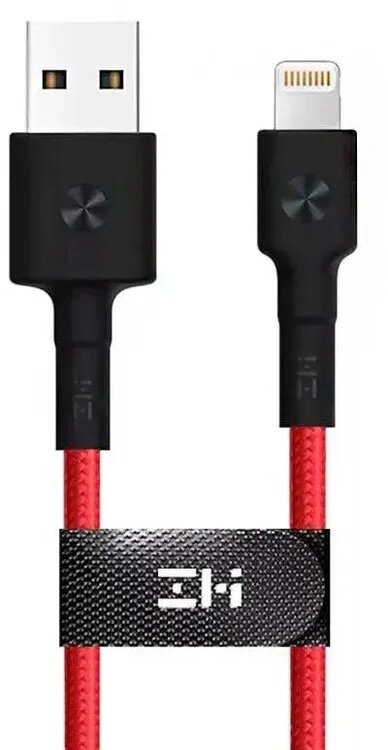 Кабель ZMI AL853, Lightning (m) - USB (m), 1.5м, MFI, 3A, красный