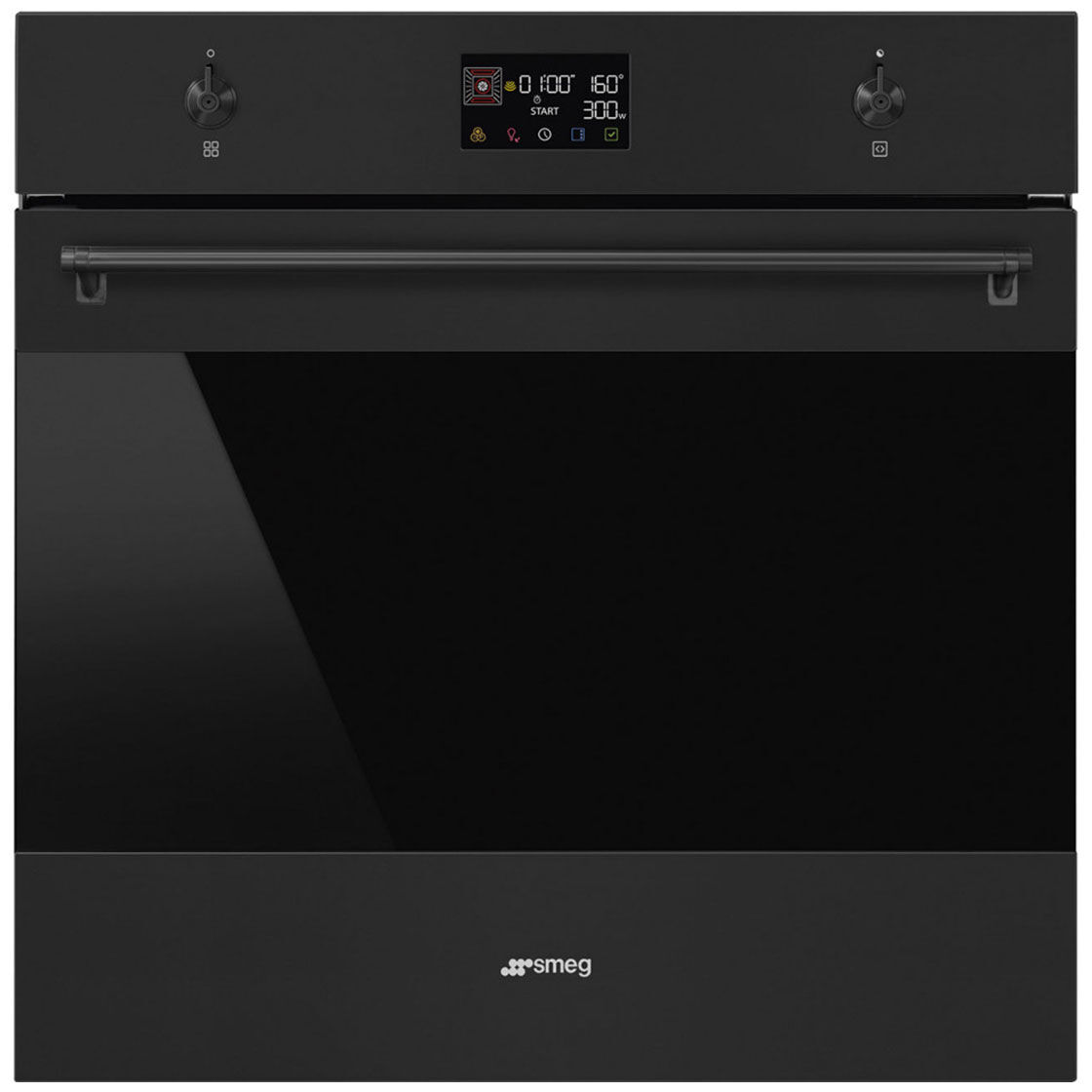 Духовой шкаф с СВЧ Smeg SO6302M2N черный, 11 режимов