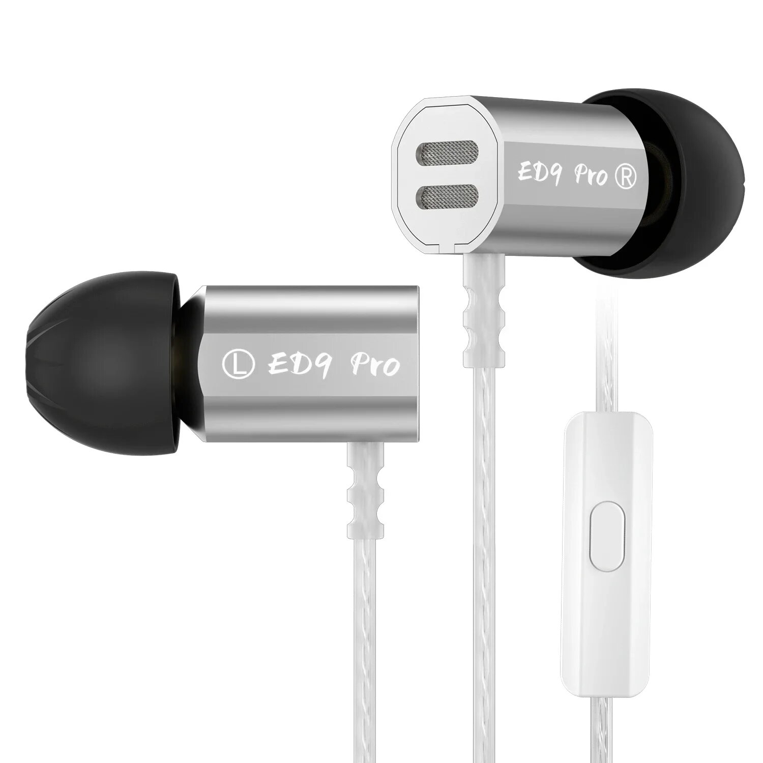 Наушники KZ ED9PRO Металл silver with mic