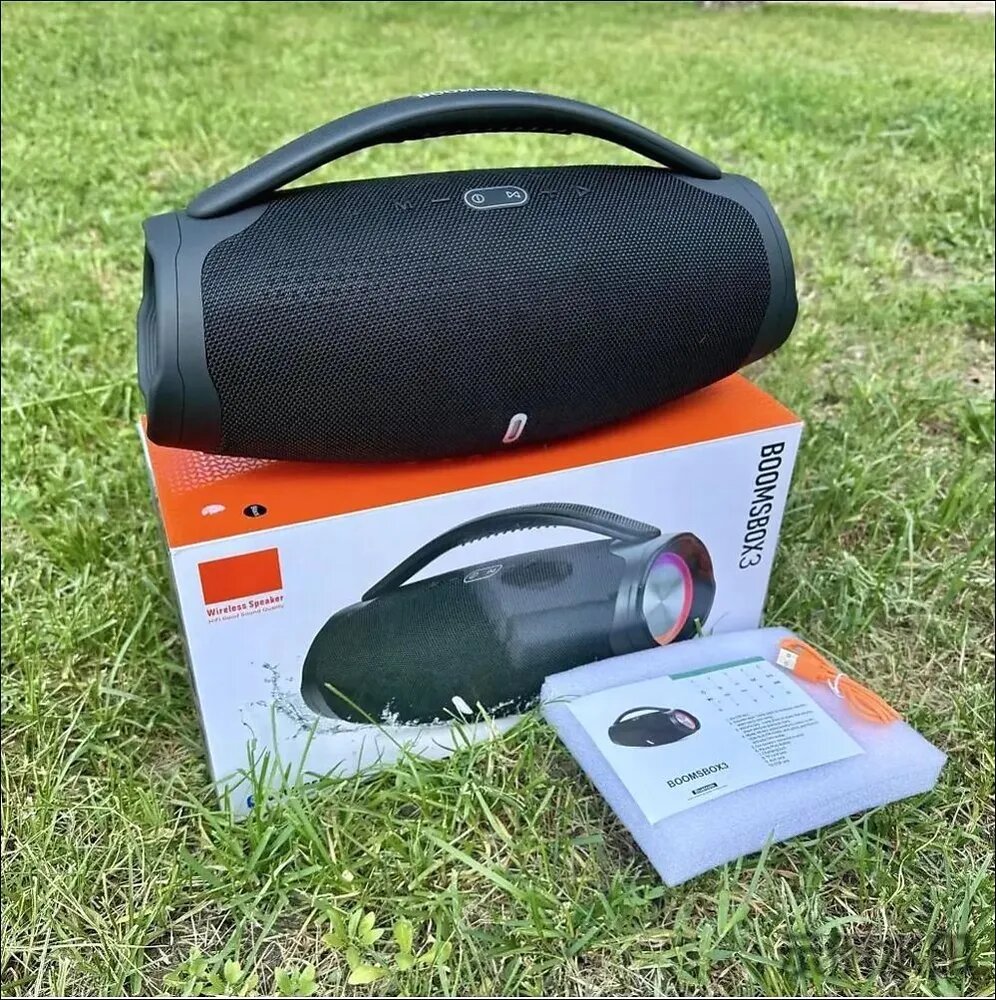 Портативная колонка BOOMBOX 3 черный / Блютуз колонка беспроводная