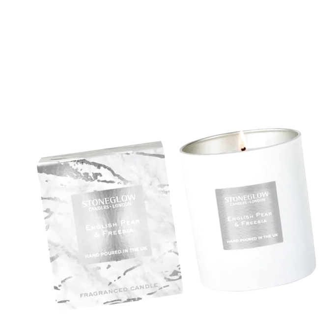 Свеча для дома English Pear and Freesia 220 гр / Стоунглоу Английская Груша и Фрезия