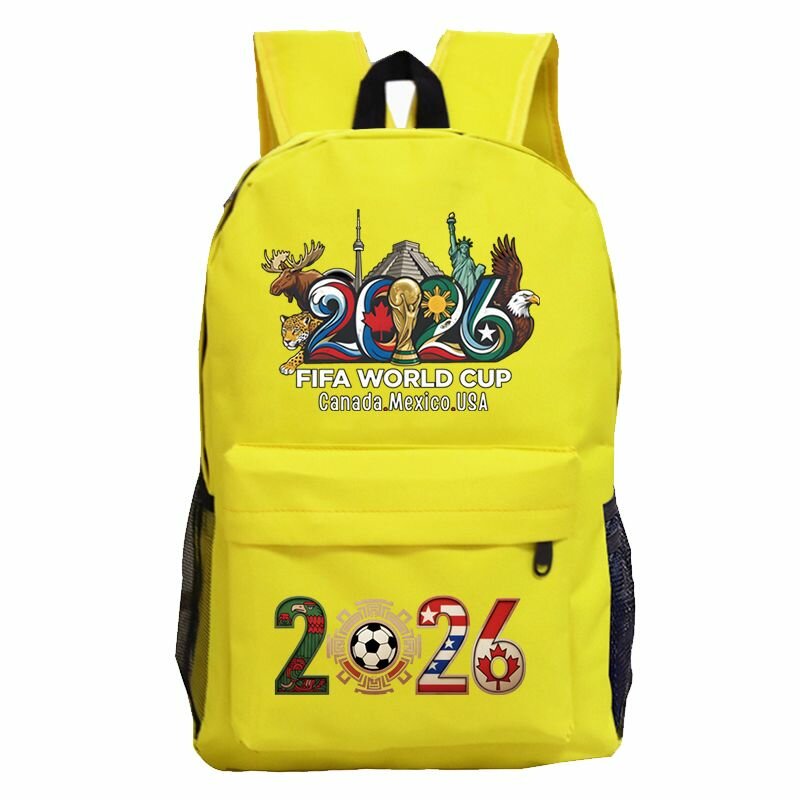 Рюкзак школьный Чемпионат мира 2026 (лицензия FIFA), высокоплотный нейлон, 43×29×14 см, 400 г, унисекс, спортивный стиль