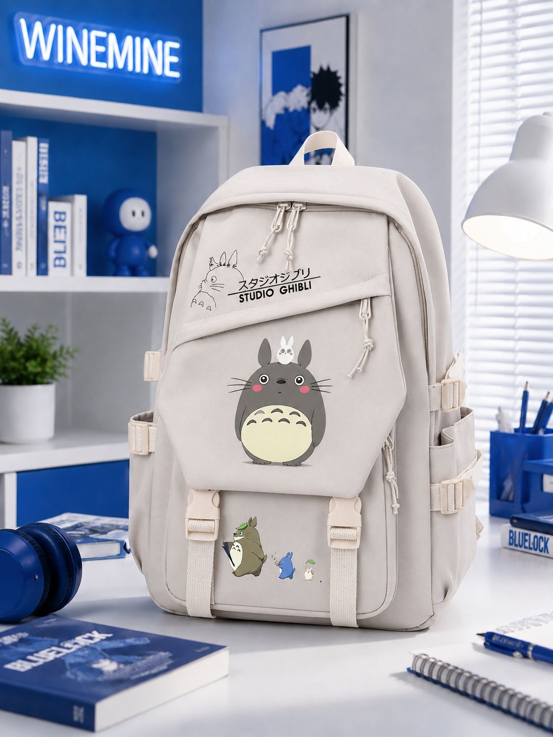 Рюкзак Тоторо Studio Ghibli для школы, ноутбука и поездок, аниме аксессуар унисекс