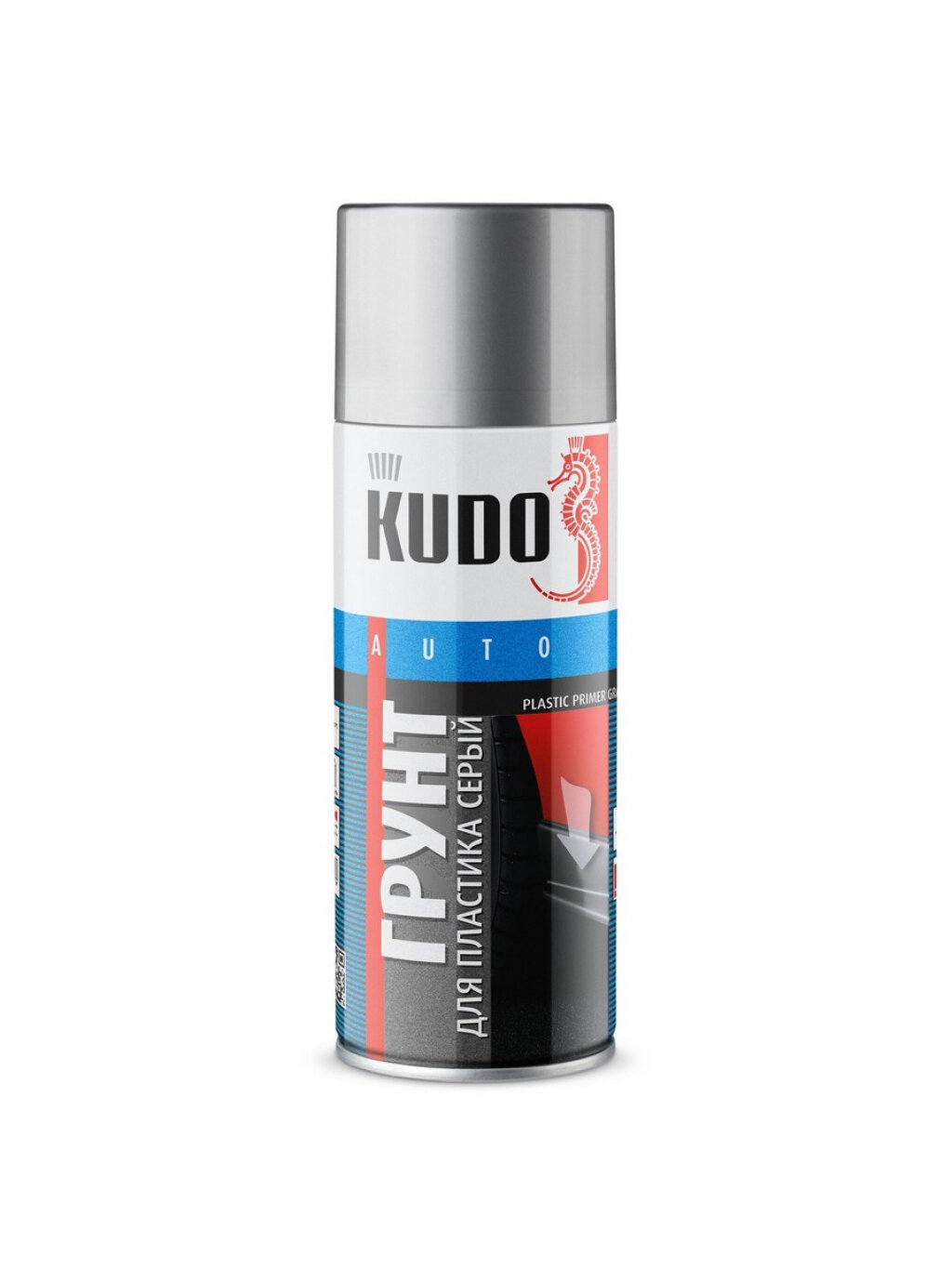 Грунт для пластика "KUDO" (520 мл) (аэрозоль) (серый)