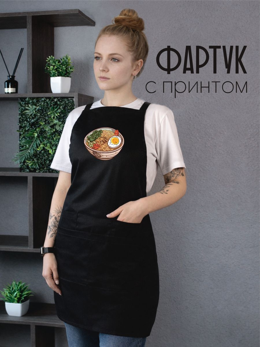 Фартук с принтом Рамен с яйцом
