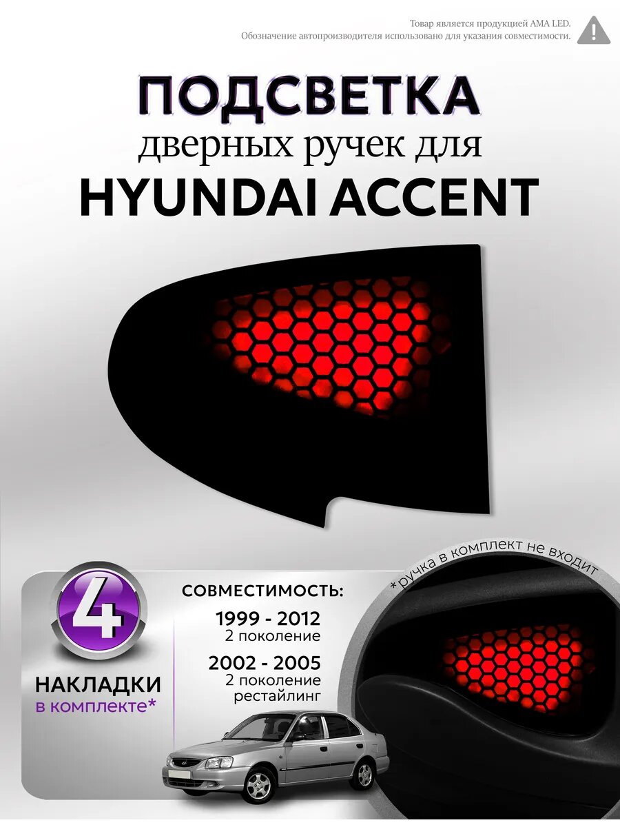 Подсветка, накладка дверных ручек