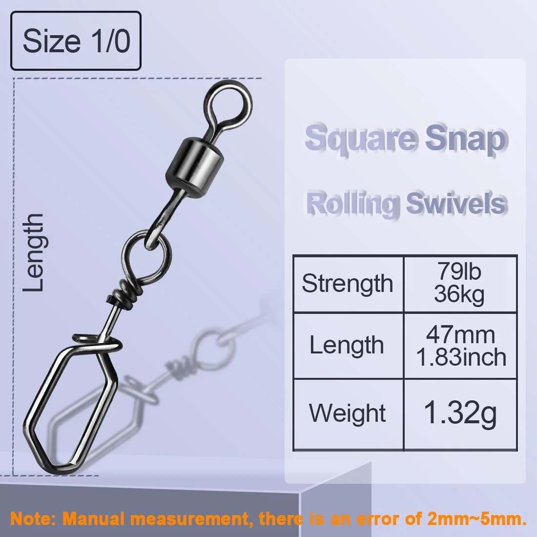 Рыболовные вертлюги FishTrip Size 1/0, 25PCS