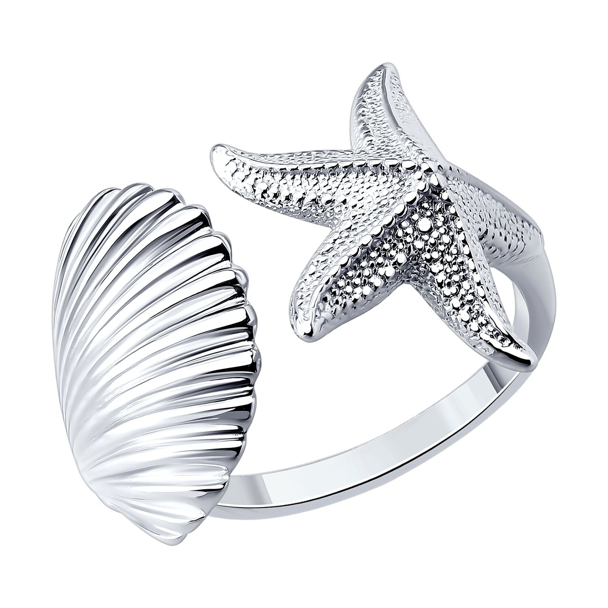 Кольцо, серебро, 925 проба, родирование