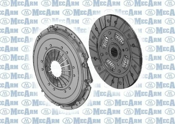Комплект сцепления MECARM MK10005D Mazda Ford Fiesta, Fusion, Mazda 2, 01-, 1.3, 1.4, без выжимного подшипника, 190 мм