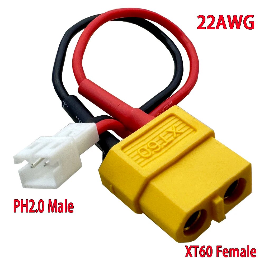 Удлинитель PH2.0 Male - XT60 Female 22AWG