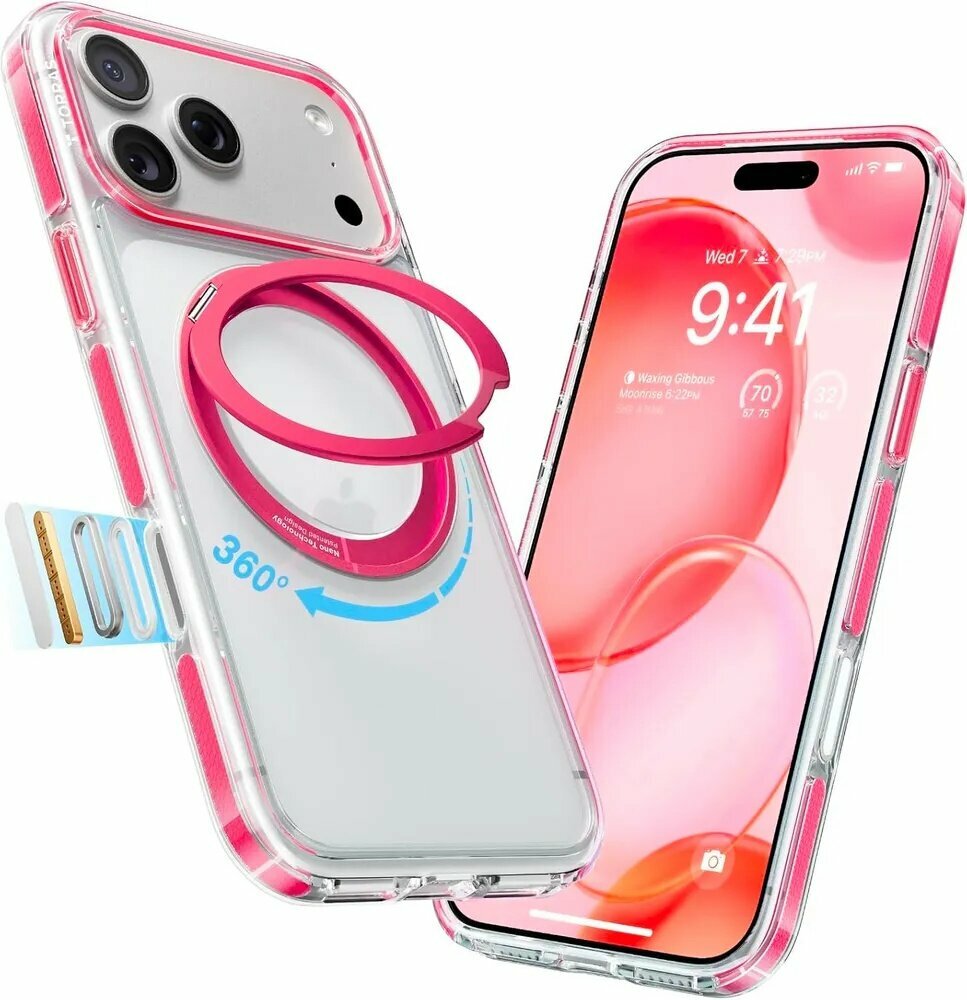 Чехол-подставка TORRAS 360 с магнитным креплением для iPhone 17 Pro,