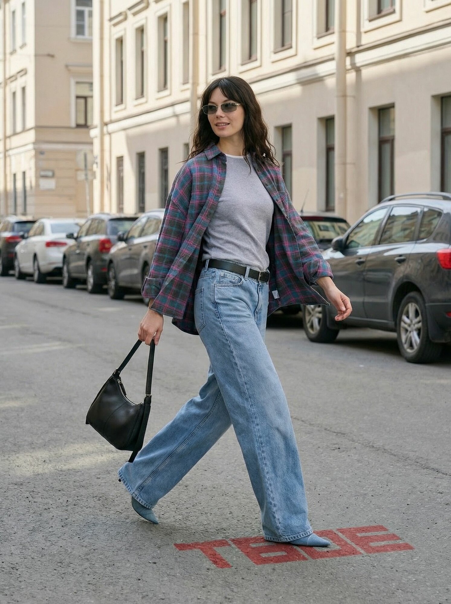 Джинсы багги 