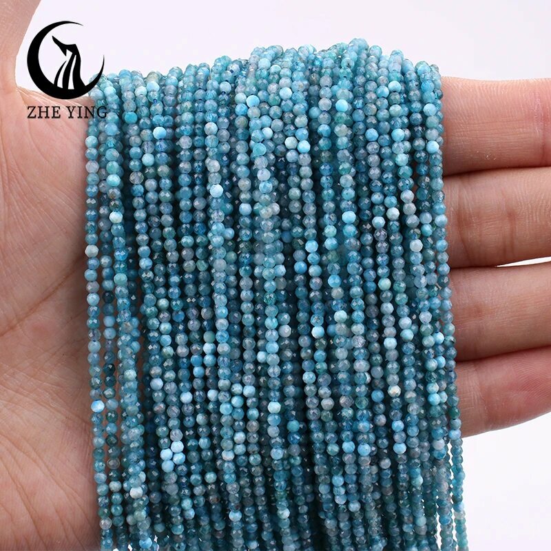 Бусины кианит 4 мм круглые граненые, цвет 69apatite L.2