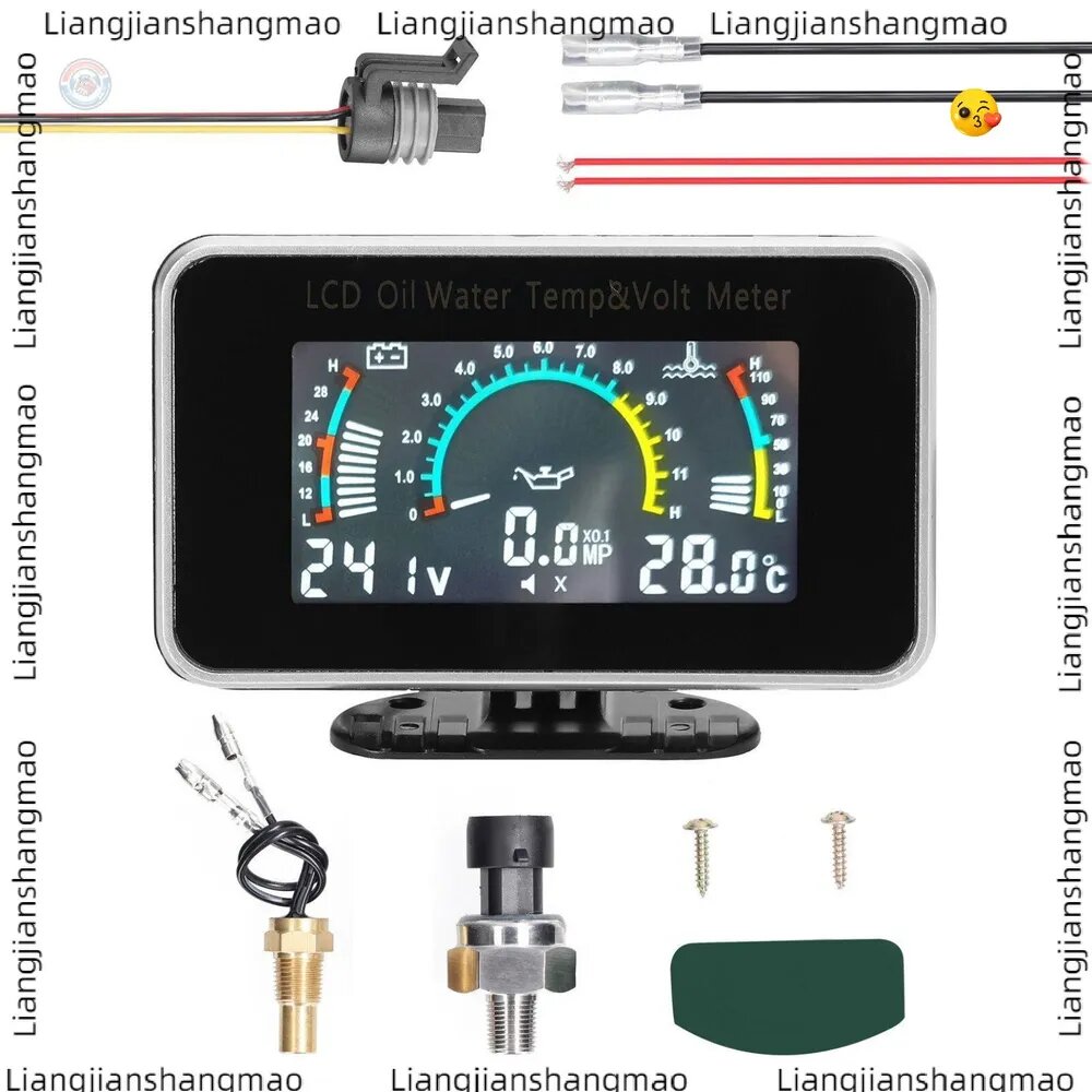 Панель приборная арт. IS31961 R, LCD Oil Water Temp & Volt Meter, Легковые автомобили, Китай